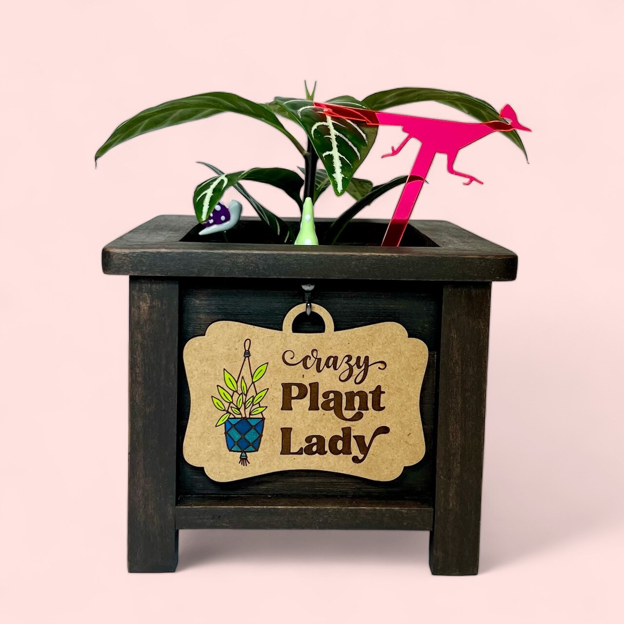 Roadrunner Acrylic Plant Stake (Transparent Hot Pink) | MakerPlace by ...