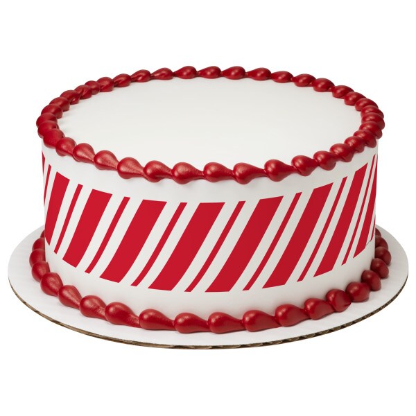 Candy Cane Stripes Edible Cake Topper Image Strips | Michaels