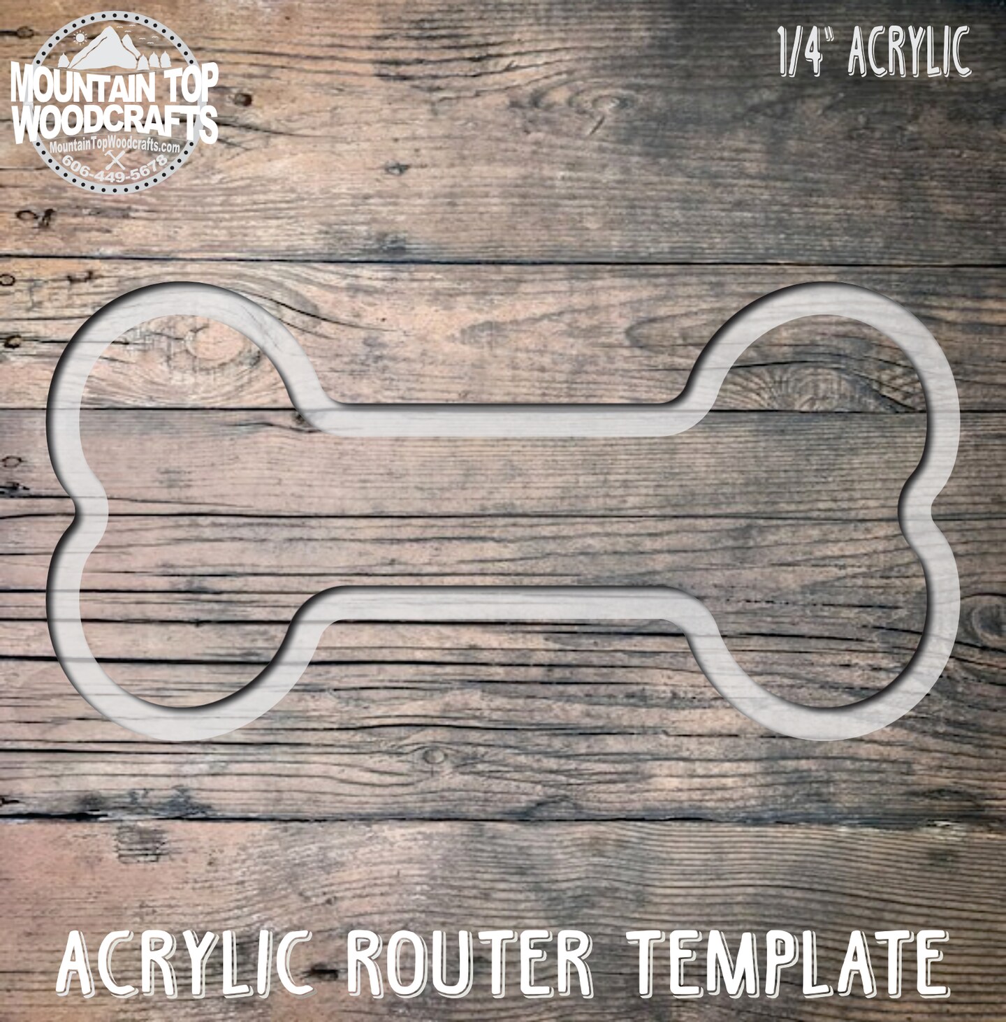 Dog Bone CatchAll Tray ~ Acrylic Inlay Router Template Stencil ...