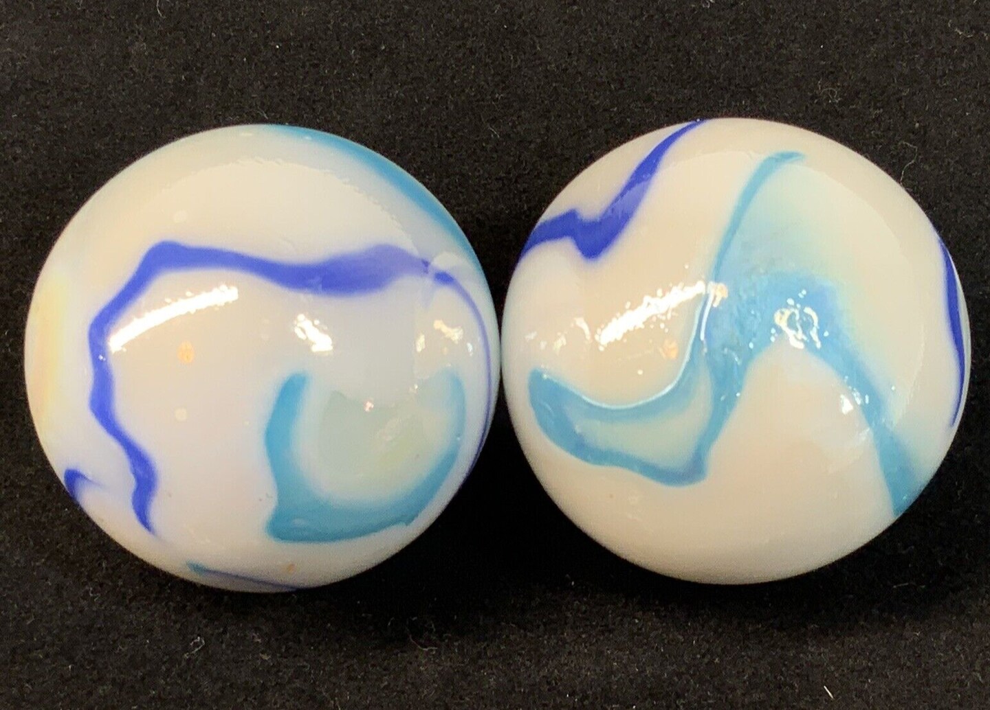 2 BOULDERS 35mm TIGER SHARK Marbles White glass LARGE HUGE Swirl | Michaels