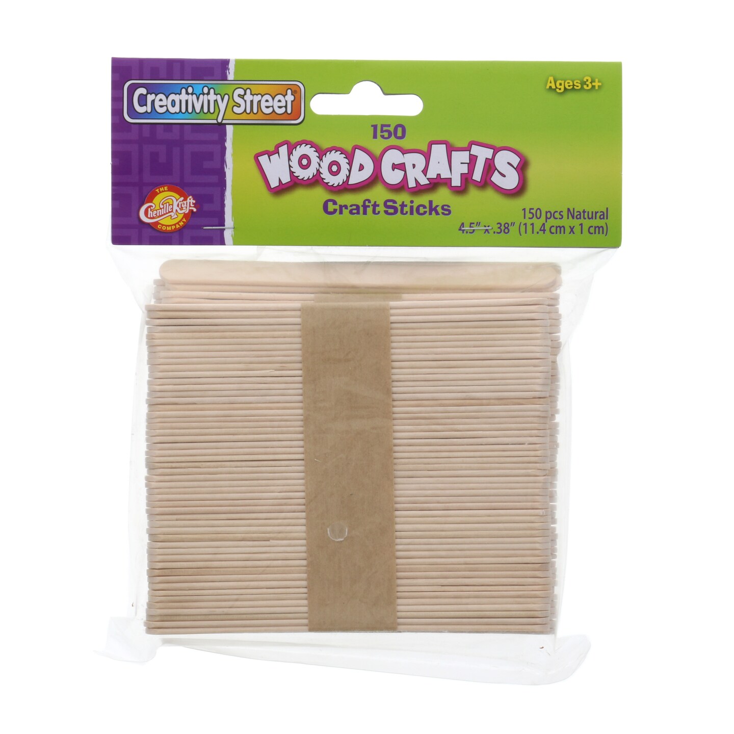 Creativity Street - Wooden Craft Sticks - 4.5" - Regular Natural, 150 ...