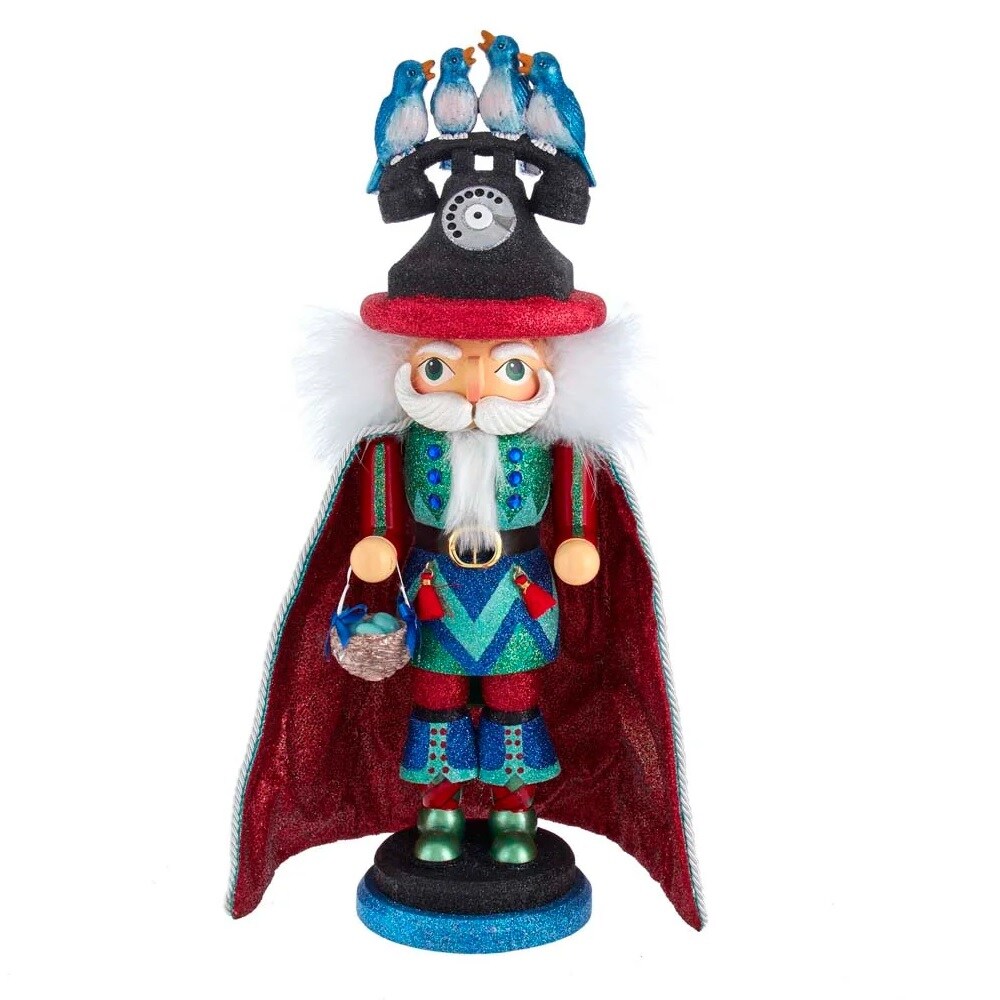 KSA 20" Red and Blue Four Calling Birds Christmas Nutcracker | Michaels