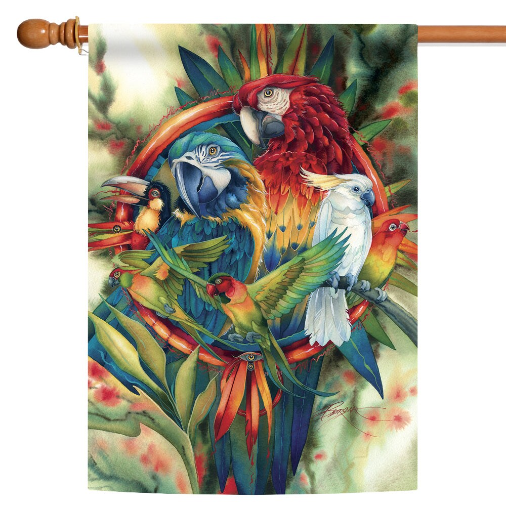 Exotic Tropical Birds Decorative Bird Flag | Michaels