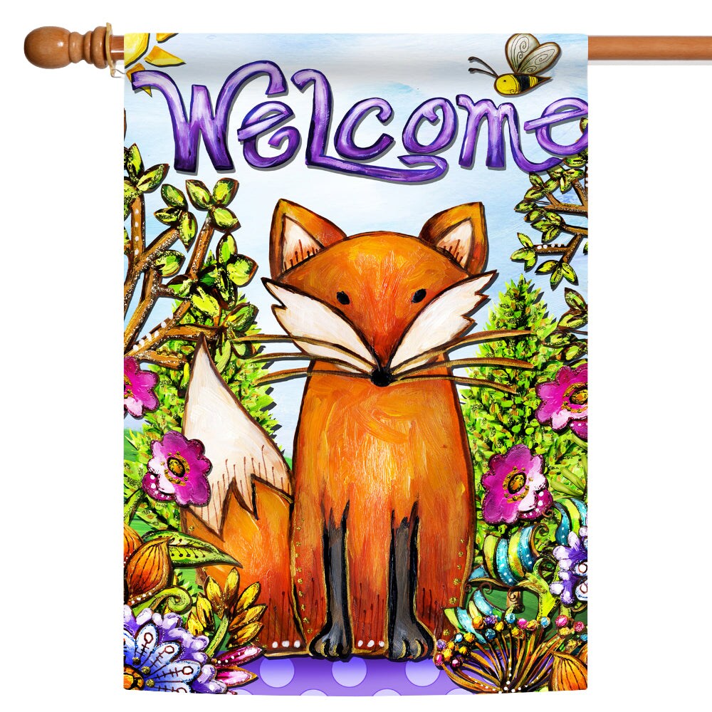 Welcome Fox Decorative Spring Flag | Michaels
