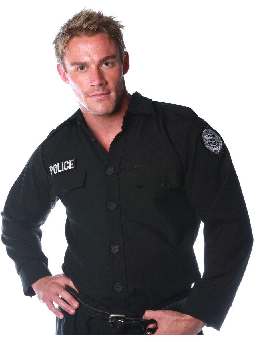 Men's Black Police Law Enforcement Costume Shirt | Michaels