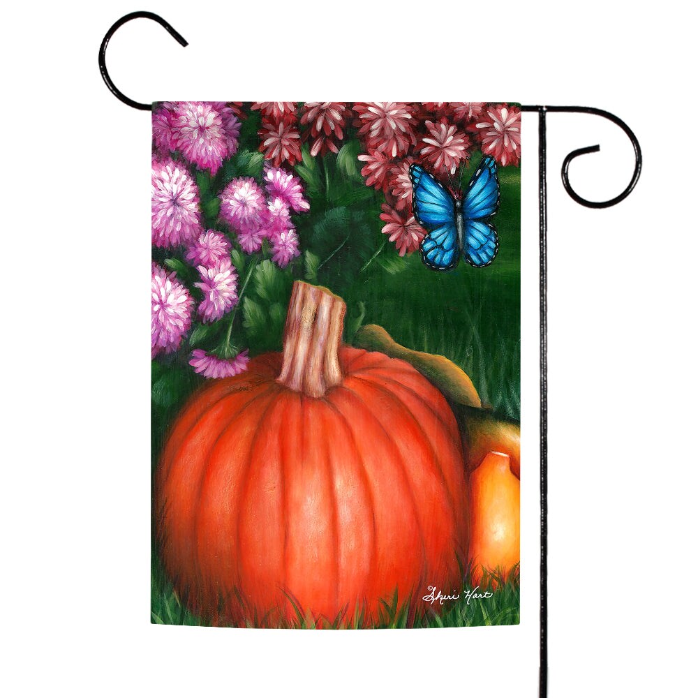 Pumpkin and Mums Decorative Fall Flag | Michaels