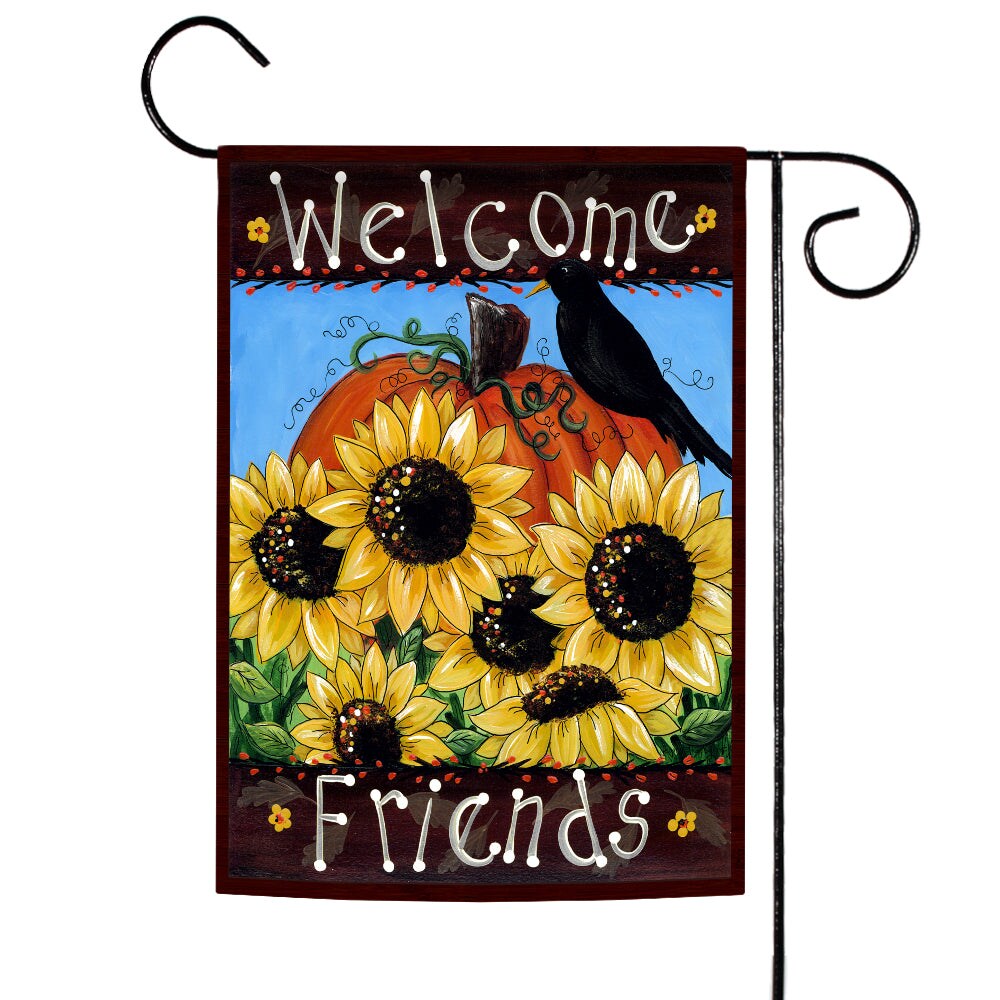 Welcome Friends Decorative Fall Flag, Size: 12 in x 18 in | Michaels