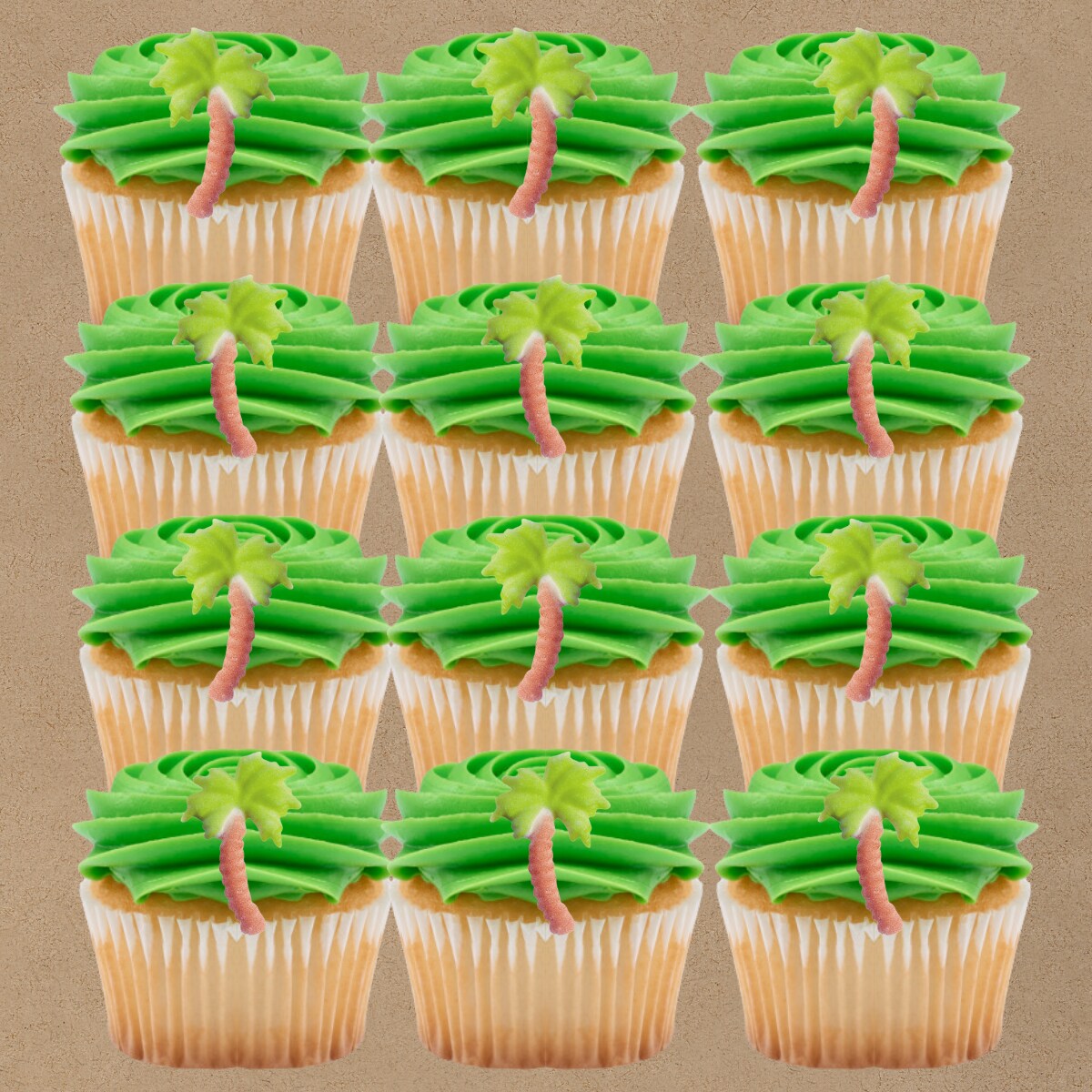 Palm Trees Ready To Use Edible Cake Cupcake Decoration Toppers -12ct ...