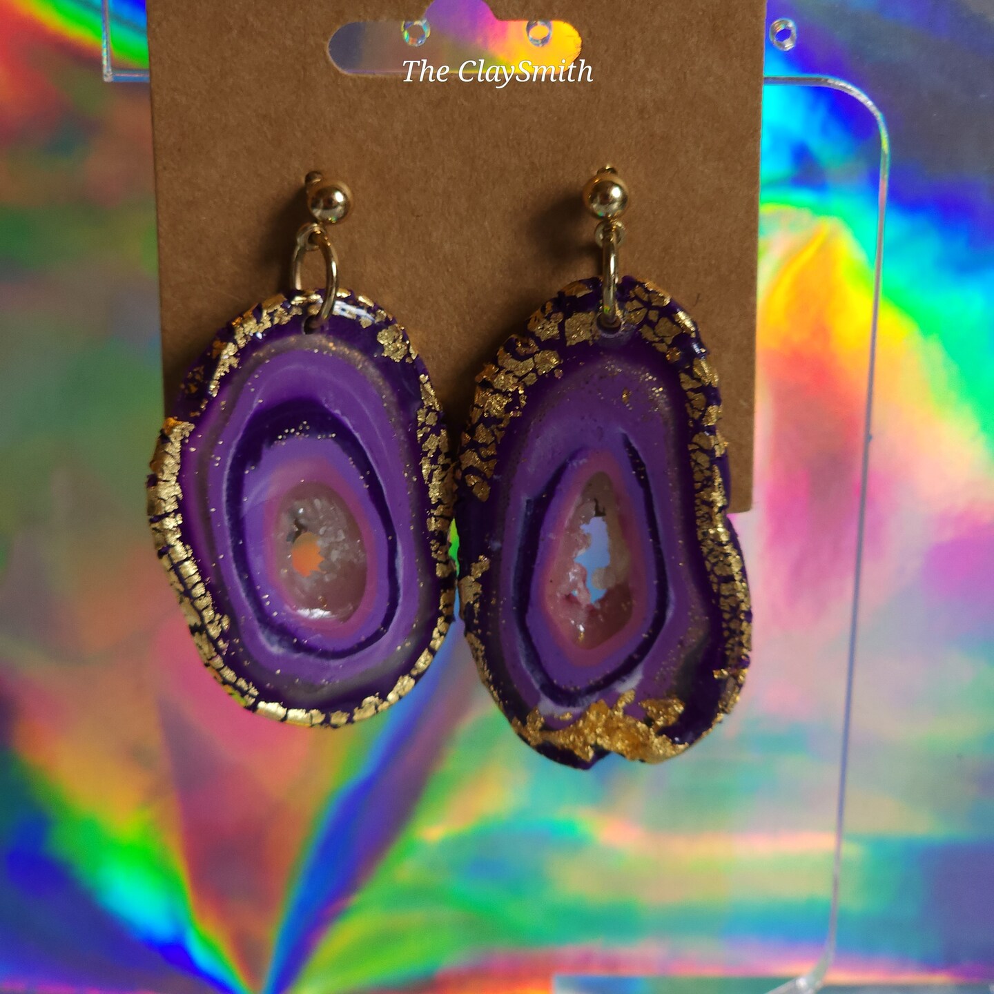 Polymer Clay Geode Earrings | MakerPlace by Michaels