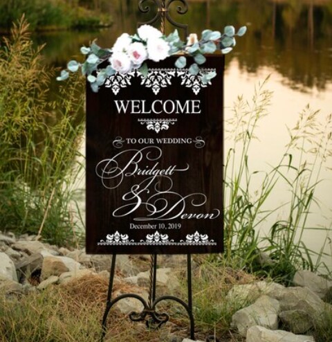 Custom Welcome Wedding Sign Decor Decal | DIY Sign Making | Acrylic ...
