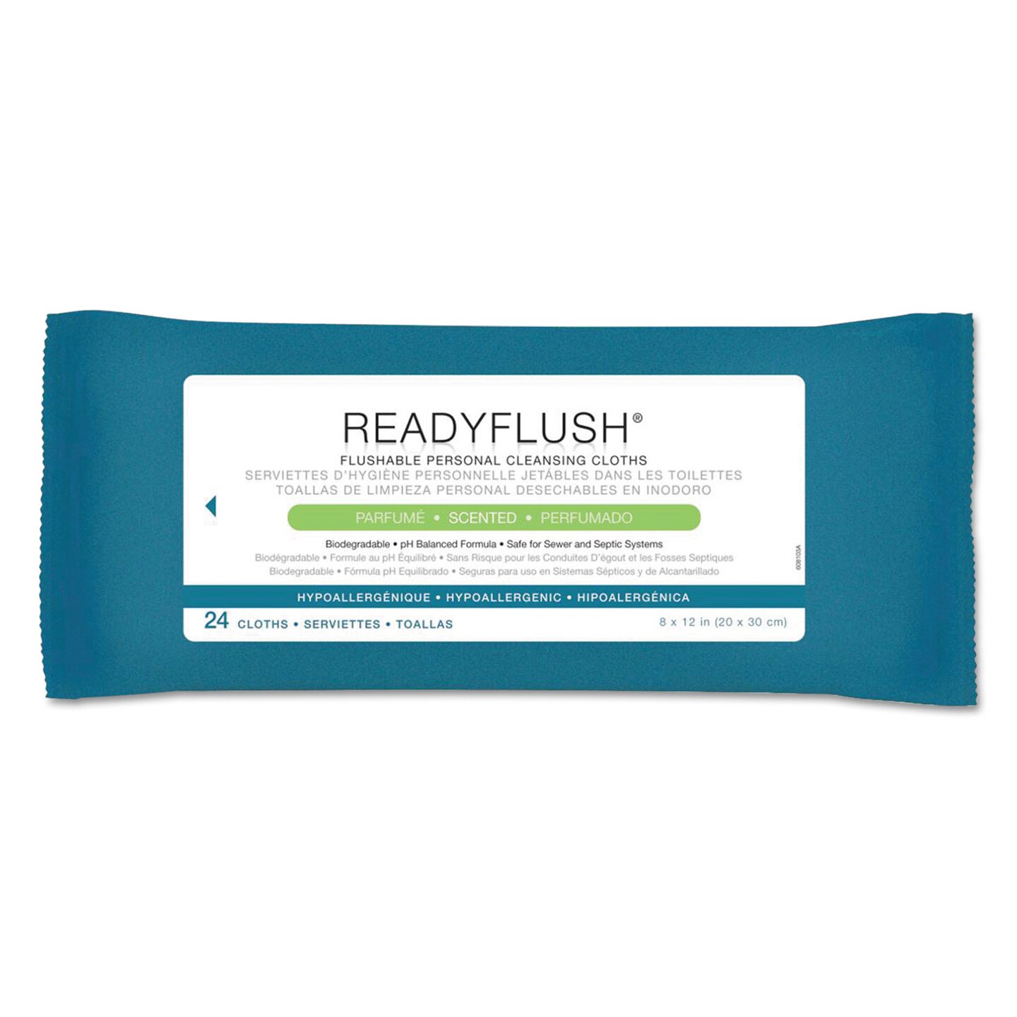 Medline ReadyFlush Biodegradable Flushable Wipes, 8 x 12, 24/Pack, 24 ...