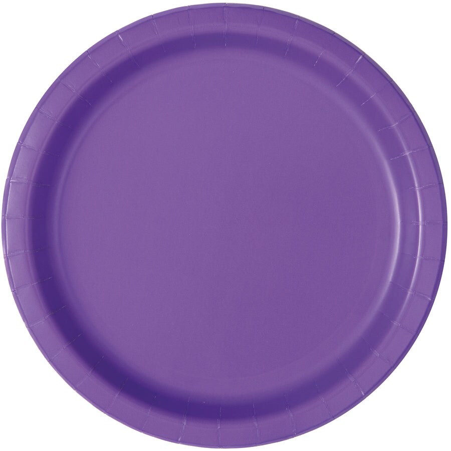 Neon Purple Round 7" Dessert Plates, 8ct | Michaels