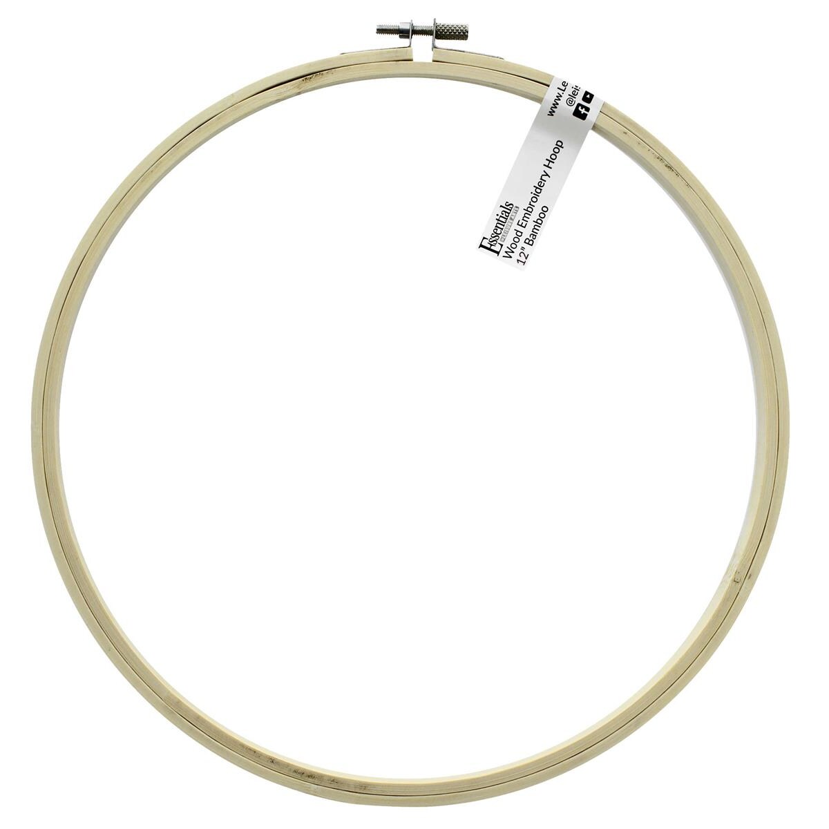 Essentials by Leisure Arts Wood Embroidery Hoop 12" Bamboo - wooden ...