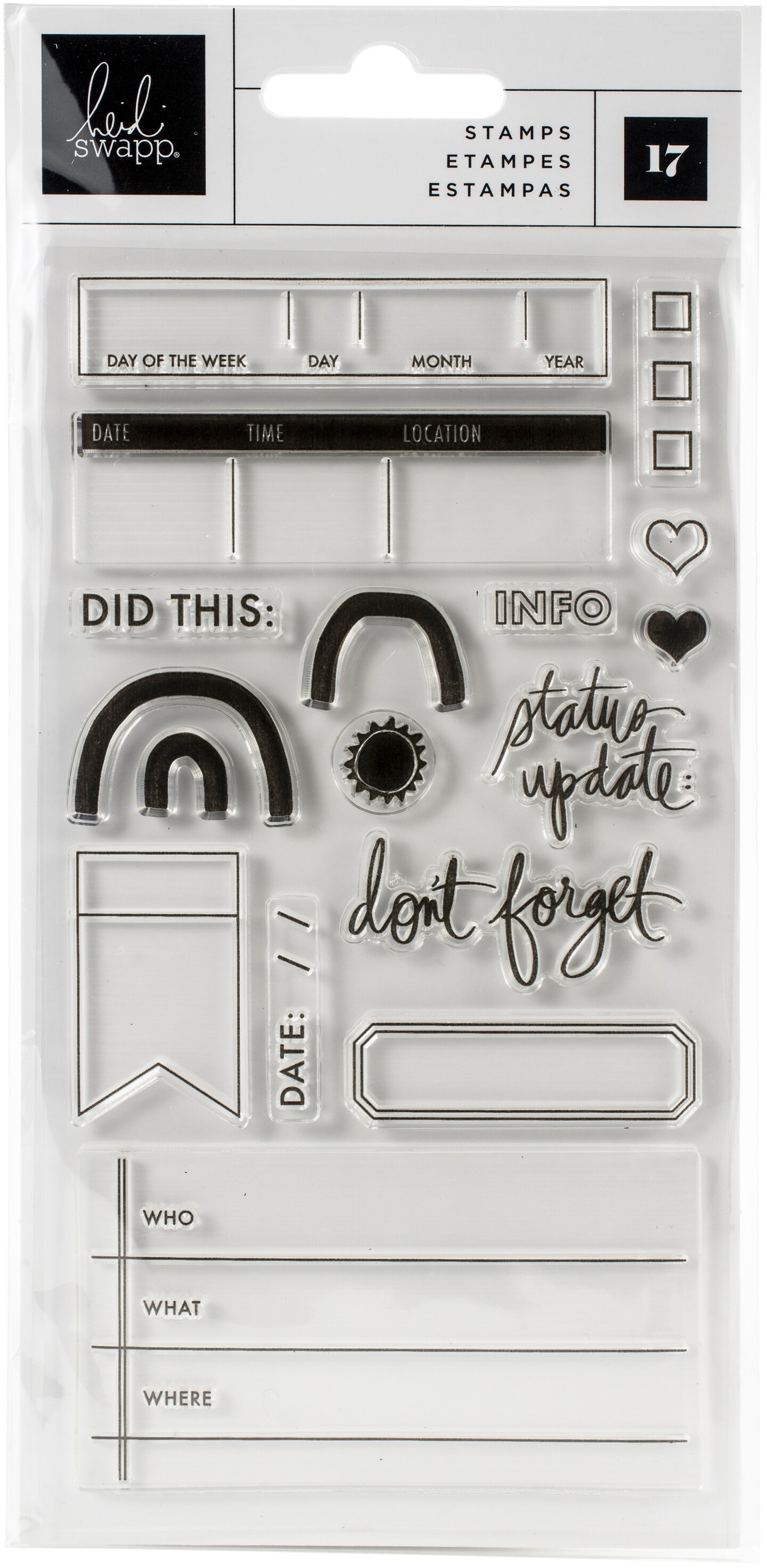 Heidi Swapp Storyline Chapters Clear Stamps 17/Pkg | Michaels