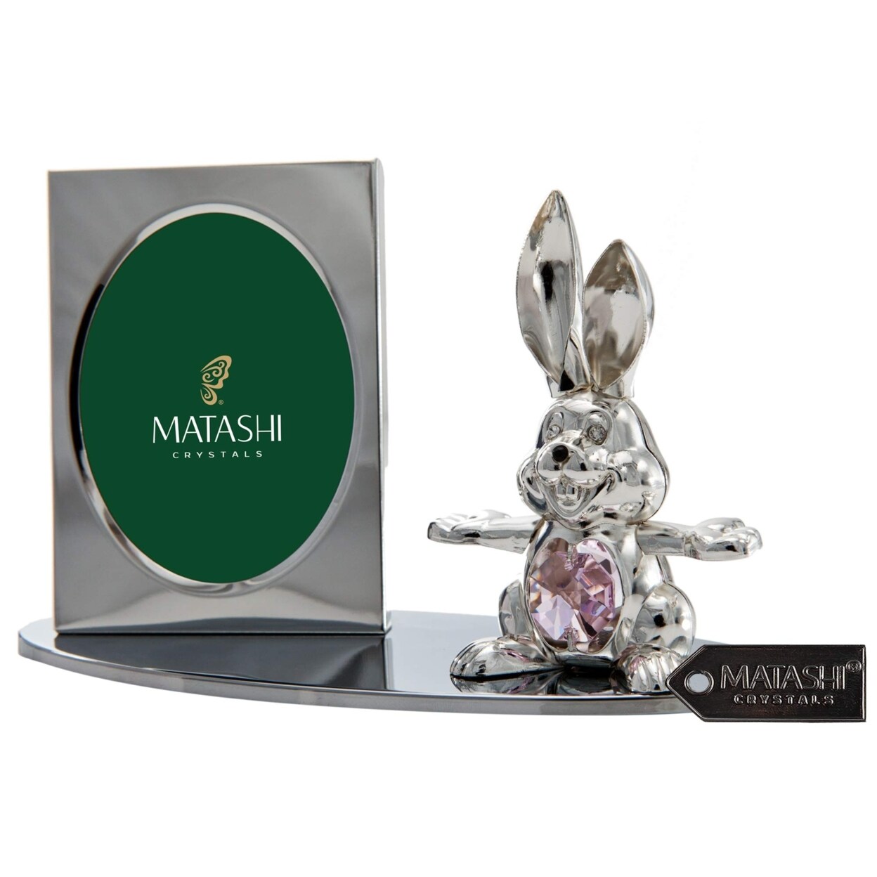 Matashi Silver Plated Picture Frame With Crystal Decorated Cartoon ...