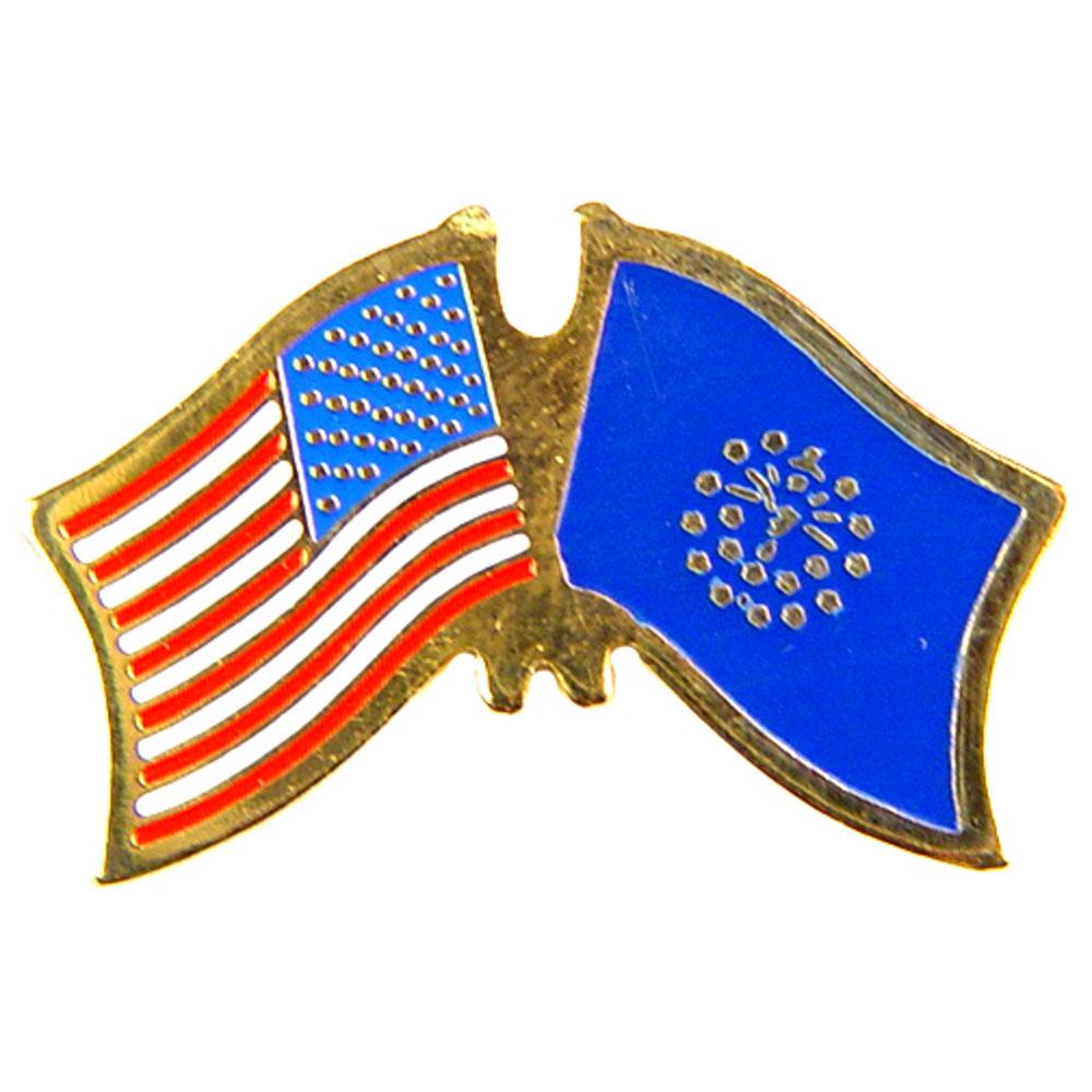 American & Indiana Flags Pin 1" | Michaels