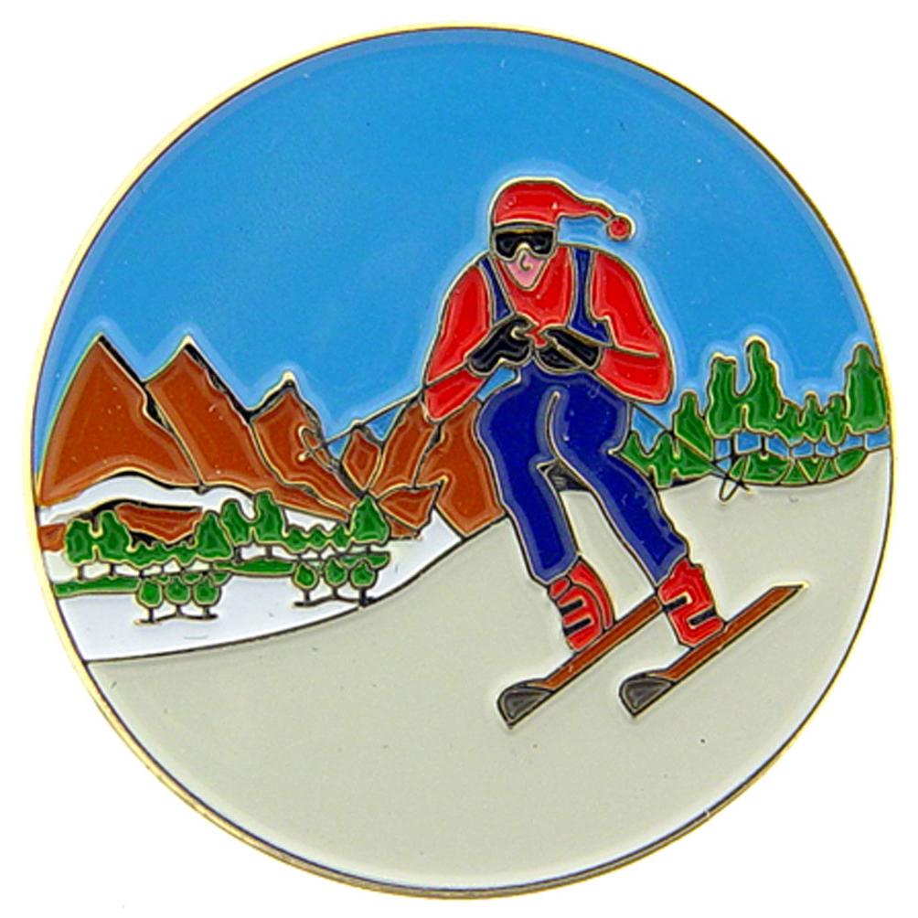 Snow Skier Pin 1" | Michaels
