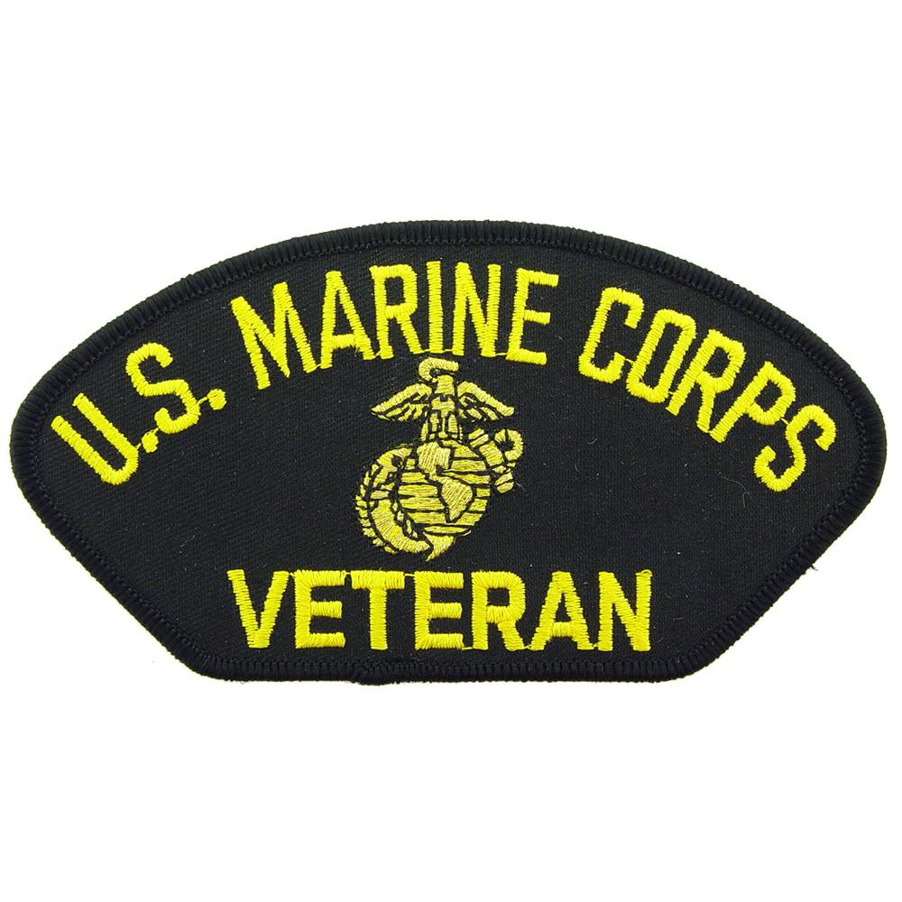 U.S.M.C. Veteran Hat Patch Black & Yellow 2 3/4" | Michaels