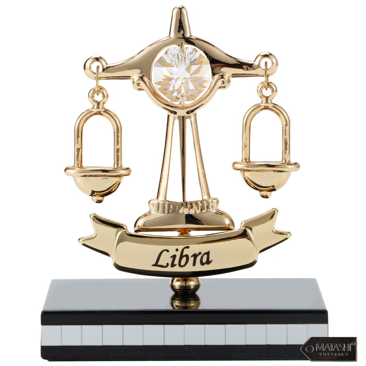 Matashi 24K Gold Plated Zodiac Astrological Sign Libra Figurine ...