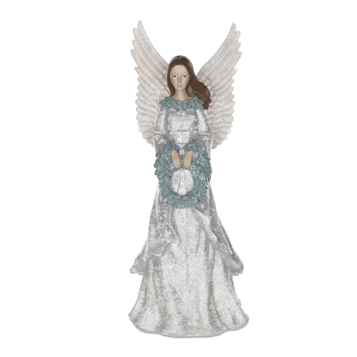 Melrose 18.5" Angel with Wreath Christmas Tabletop Figurine | Michaels