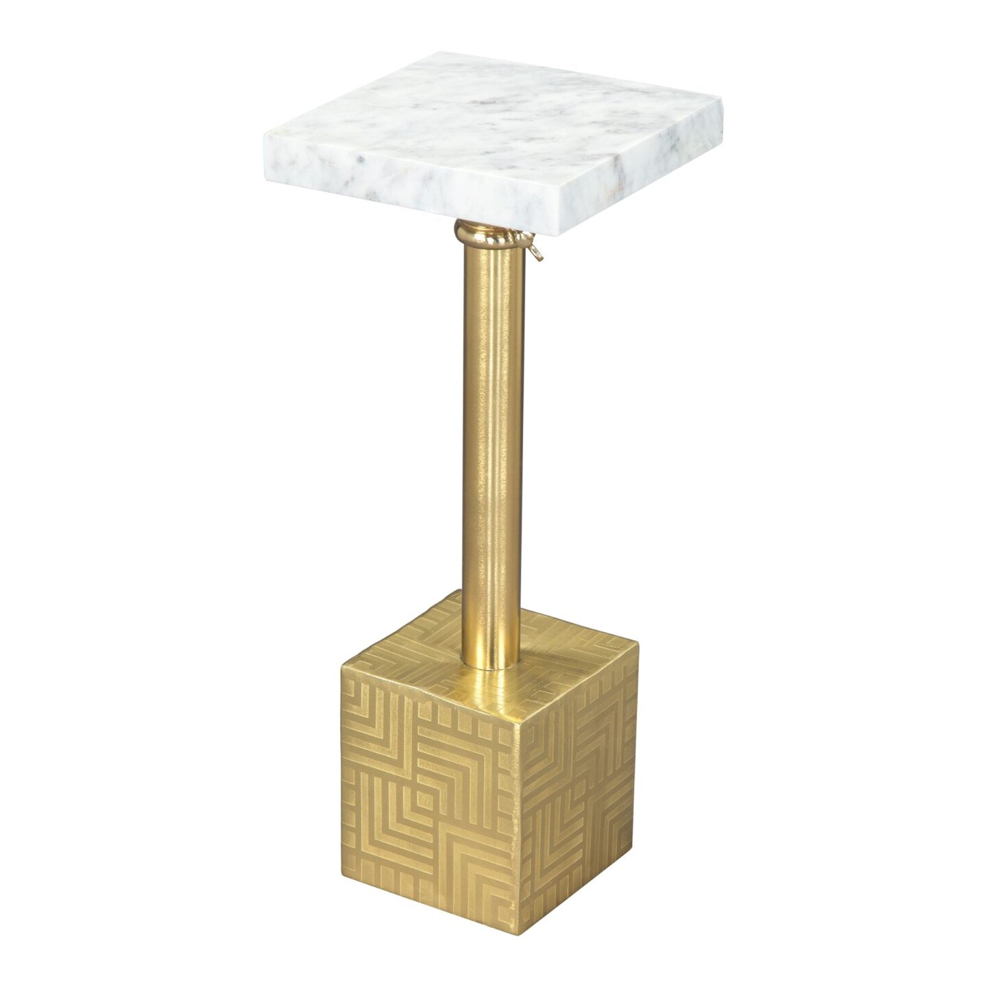 Modern Home 24" White and Gold Square Top Side Table | Michaels