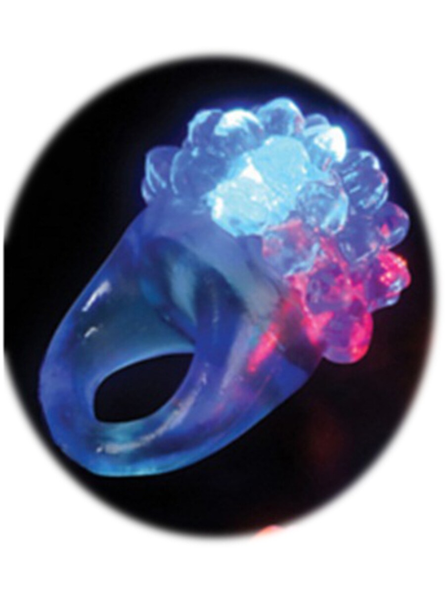 Blue Flashing LED Light Up Costume Accessory Bumpy Gel Ring | Michaels