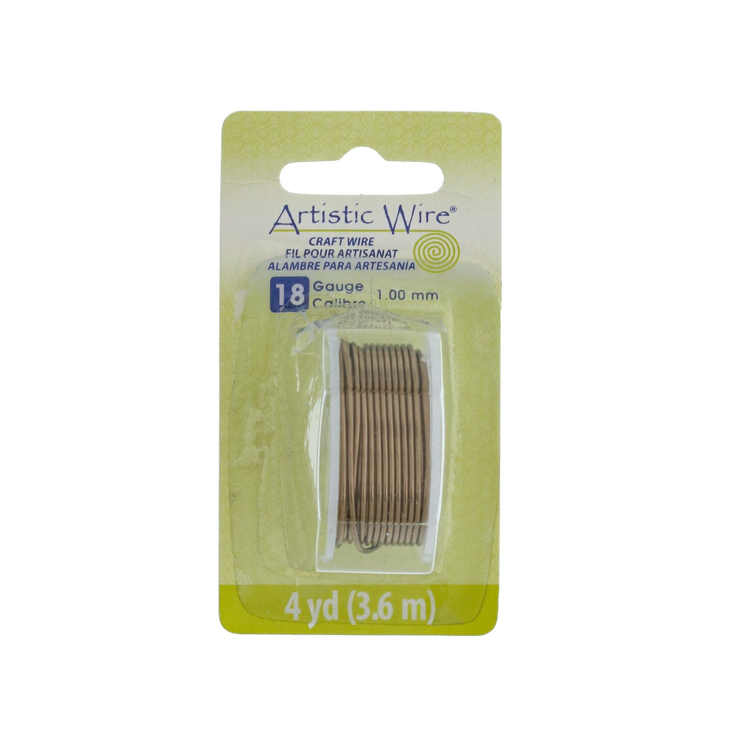 Beadalon Artistic Wire, Colored Copper Craft Wire, 18 Gauge (1mm), 4 ...