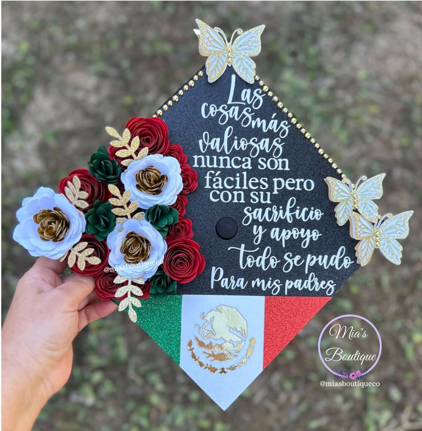 Graduation Cap Topper Mexican, Mexican Graduation Cap Topper Floral ...