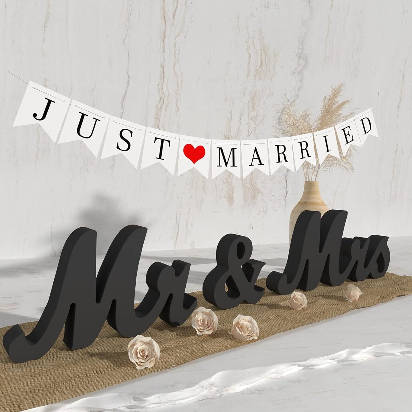 Mr and Mrs Sign & Just Married Banner for Wedding Decorations | Michaels