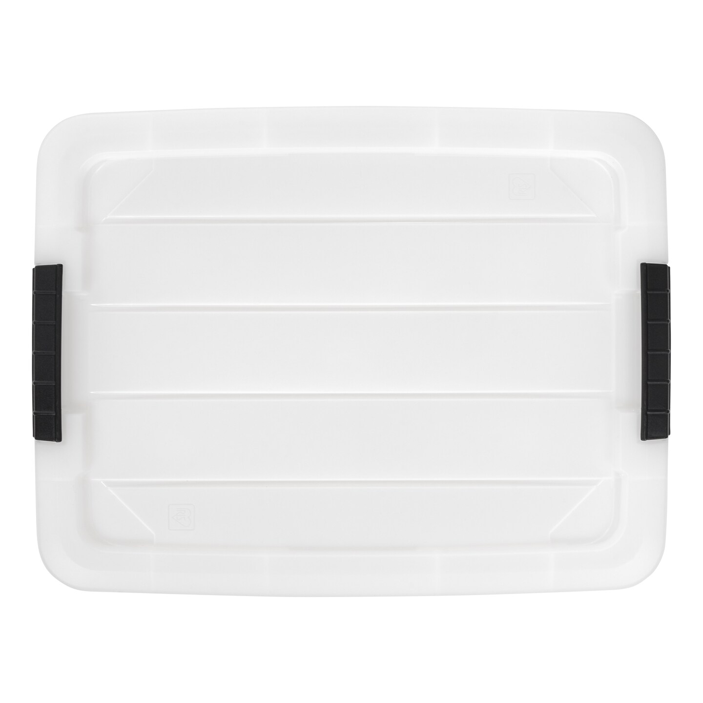 Plastic Storage Bins with Lids and Secure Latching Buckles Natural - 8 ...