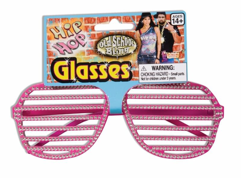 Hip Hop Rhinestone Pink Slat Costume Glasses | Michaels