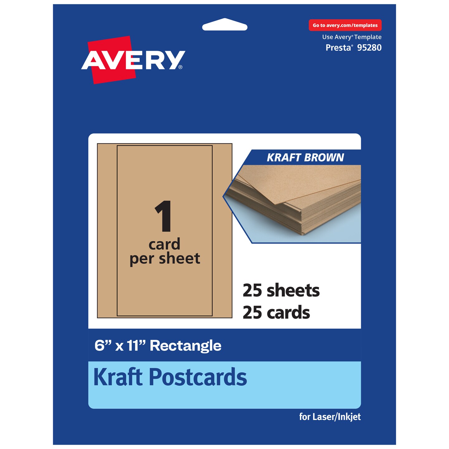Avery 6" x 11" Rectangle, Kraft Brown Postcards | Michaels