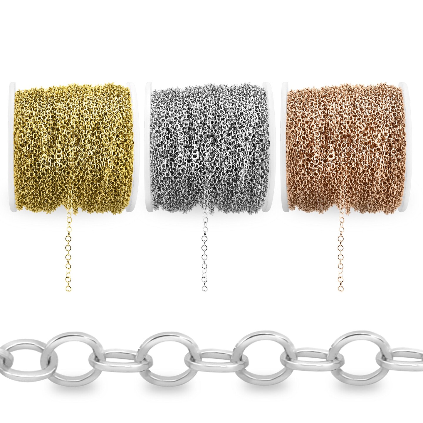 Stainless Steel 3mm Circle Cable Chain 164' Spool 50 meter | Michaels