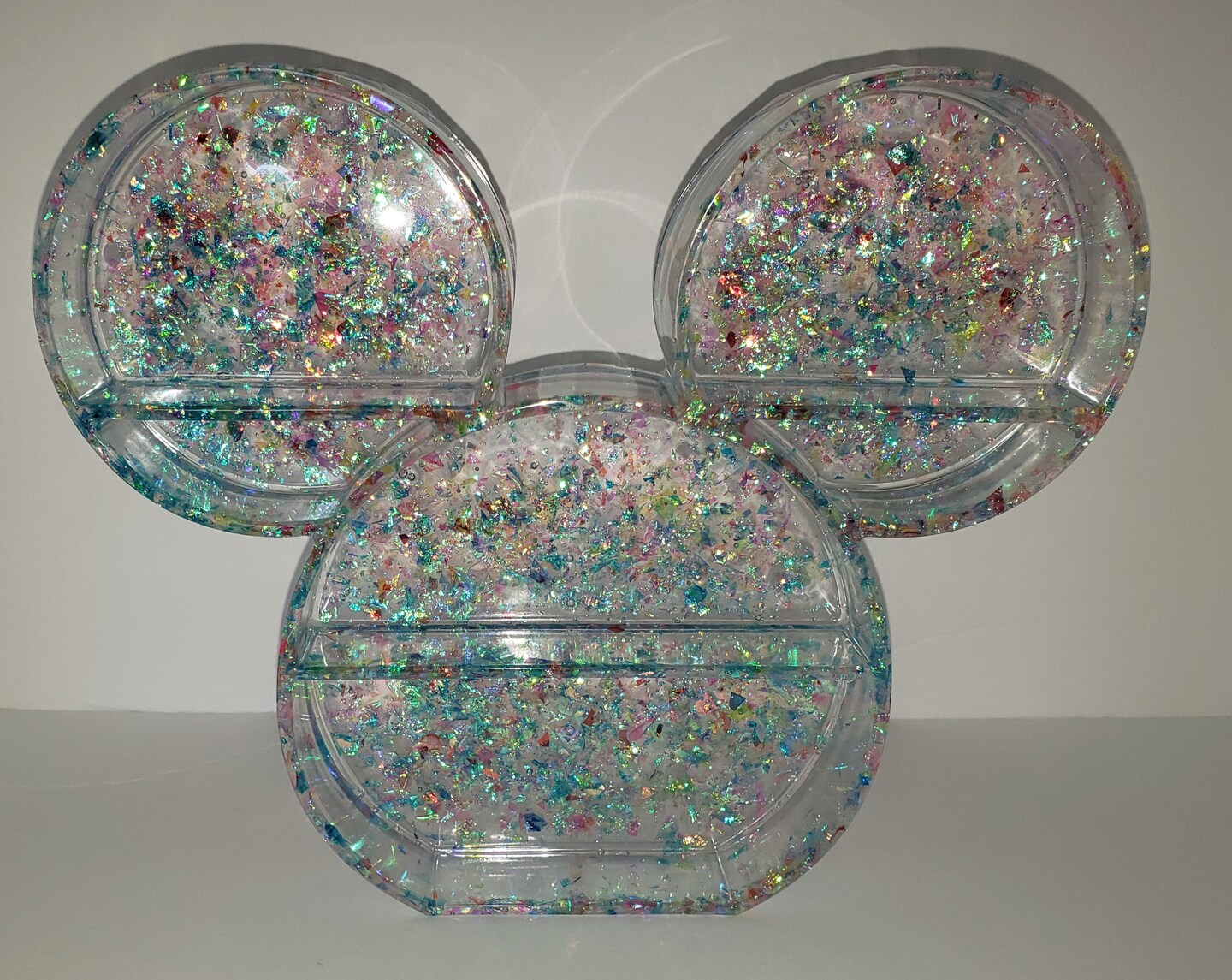 Handmade Handcrafted Mickey Mouse Head Shelf Clear with Chameleon ...