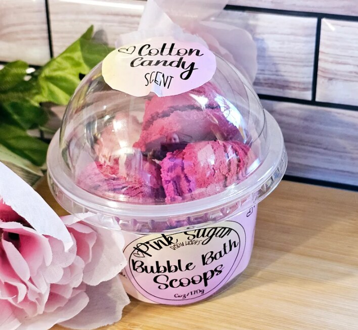 Cotton Candy Bubble Bath Scoops, Ice Cream Bubble Scoops, Bubble Bath ...