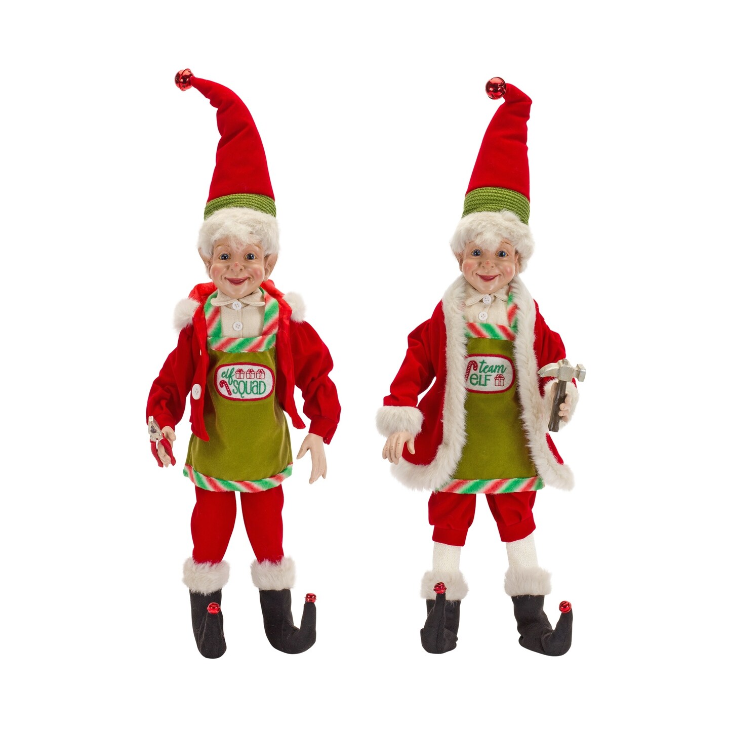 Melrose Set of 2 Elf Squad Christmas Tabletop Decorations 26.75" | Michaels