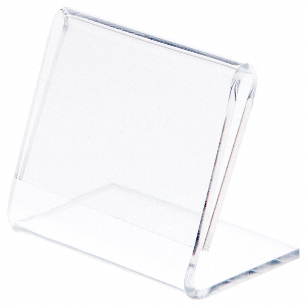Plymor Clear Acrylic Sign Display / Literature Holder (Angled), 2" W x ...