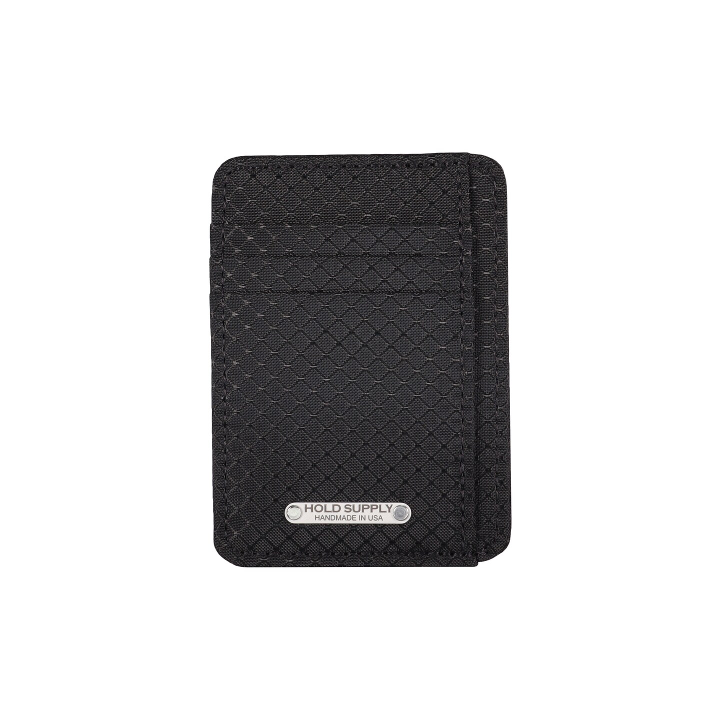 Black Ripstop Minimalist Fabric Front Pocket Wallet, Nylon and ...