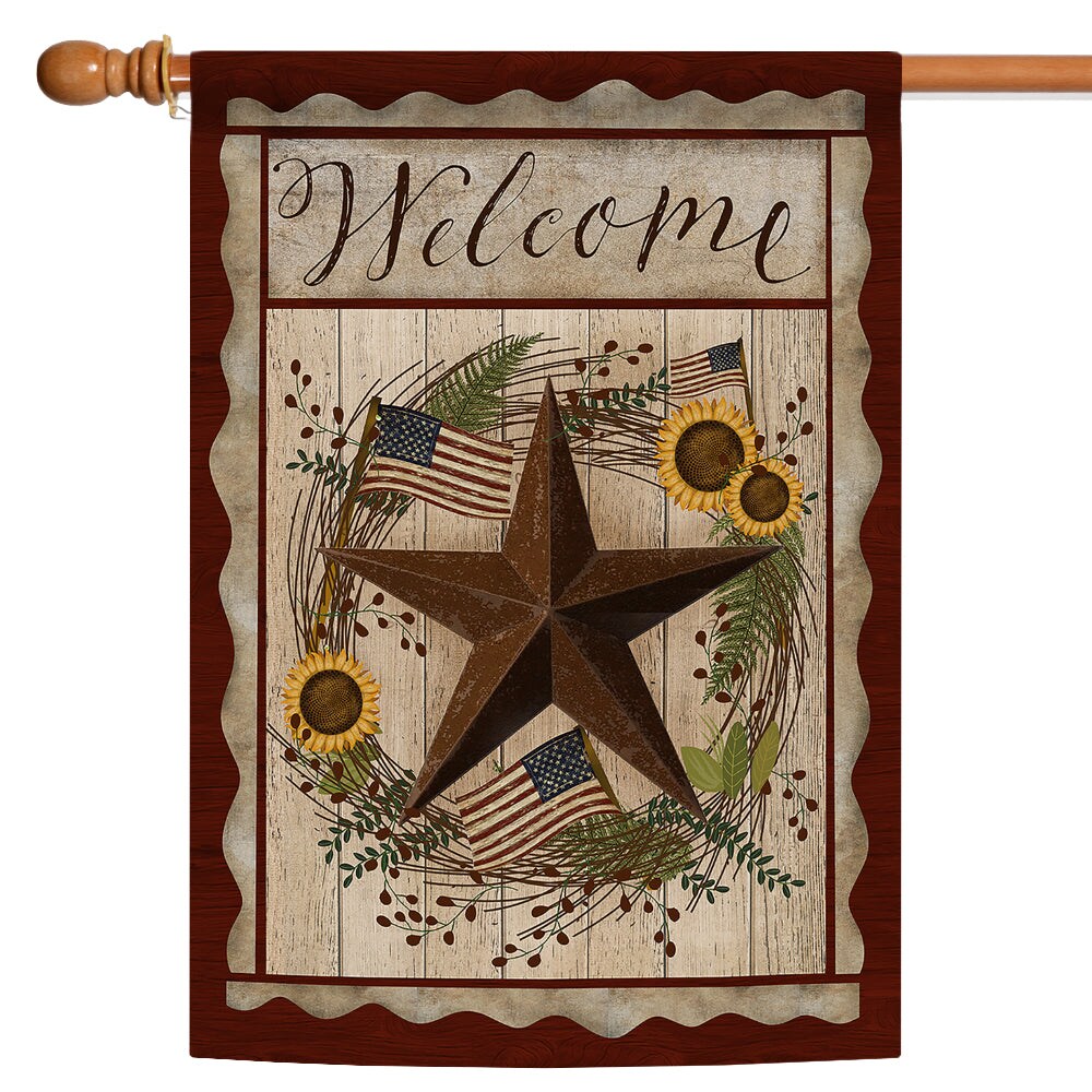 Barn Star Welcome Decorative Fall Flag | Michaels