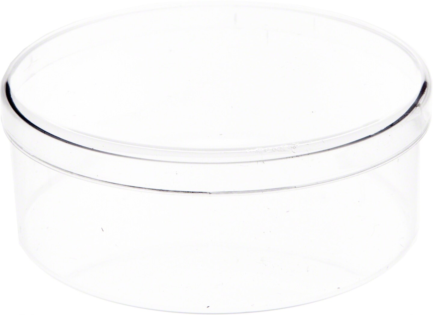 Pioneer Plastics 022C Clear Round Plastic Container, 2.75" W x 1.0625 ...