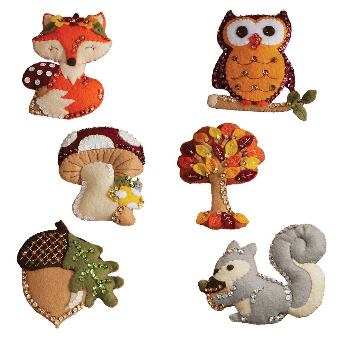 Felt Street Autumn Woodland Felt & Sequin Kit | Michaels