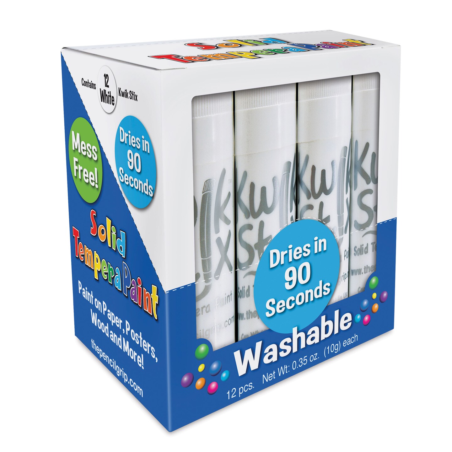 Kwik Stix Tempera Paint Sticks - Pkg of 12, White | Michaels