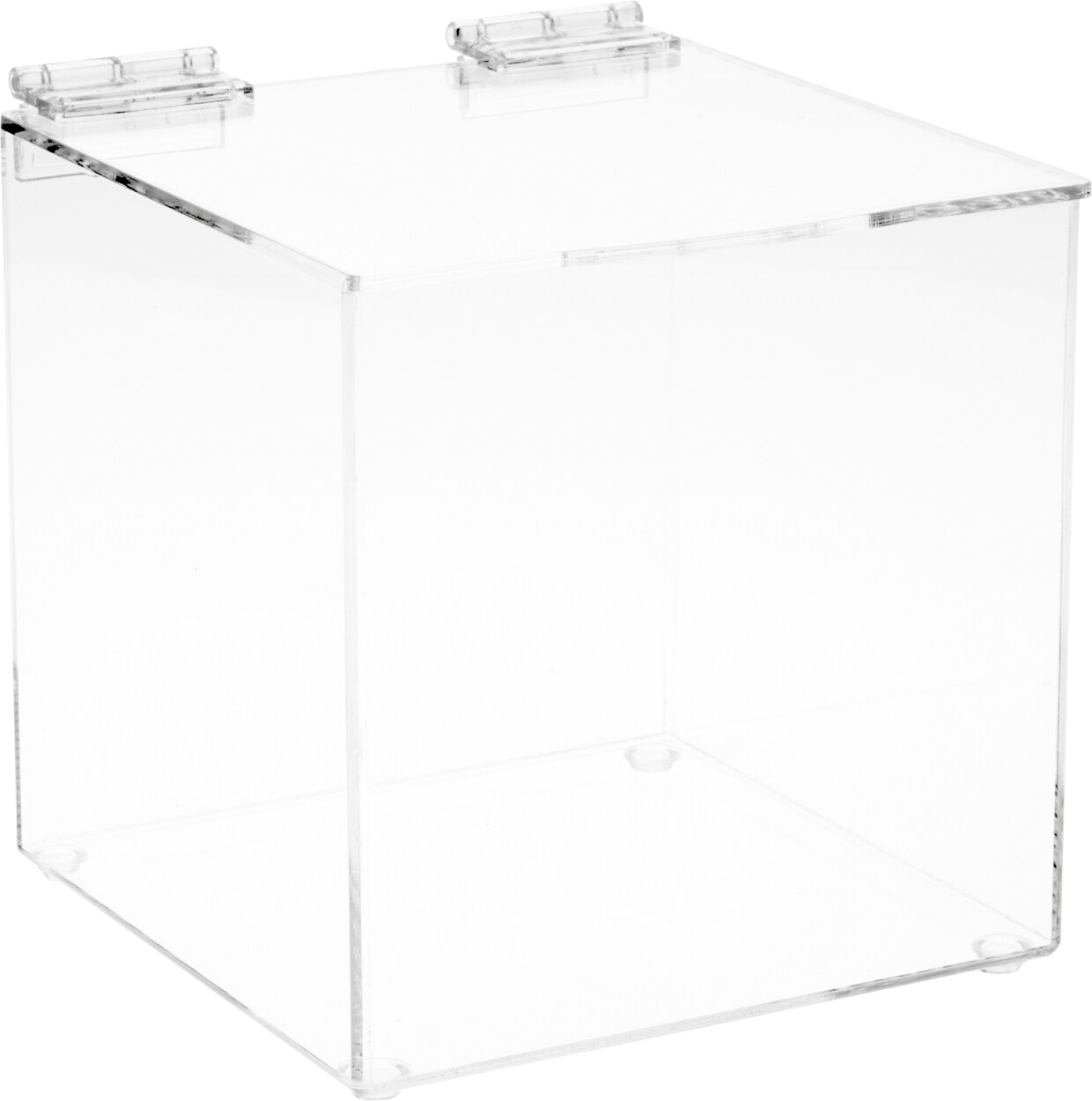 Plymor Clear Acrylic Display Case Box With Hinged Lid, 6" x 6" x 6 ...