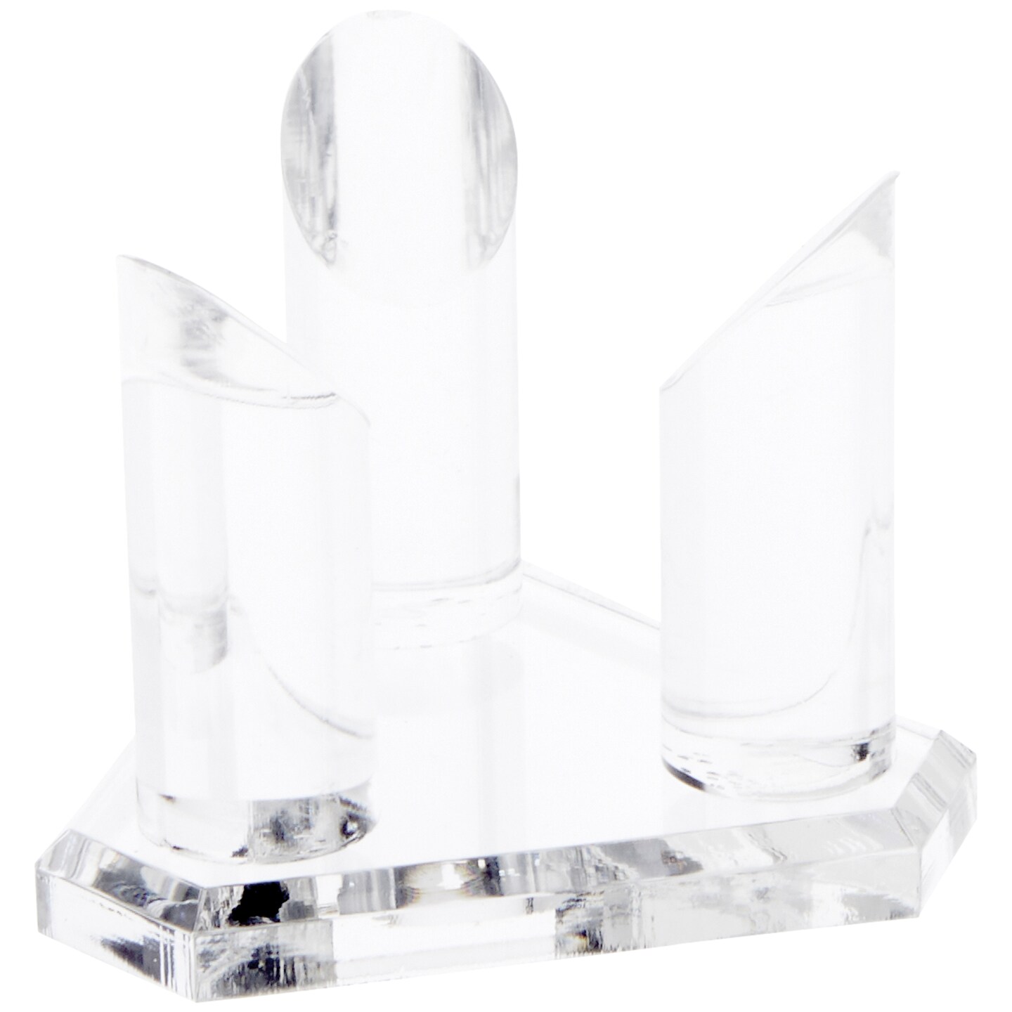Plymor Clear Acrylic Base with 3 Prongs for Sphere or Ball, 2.375" H x ...