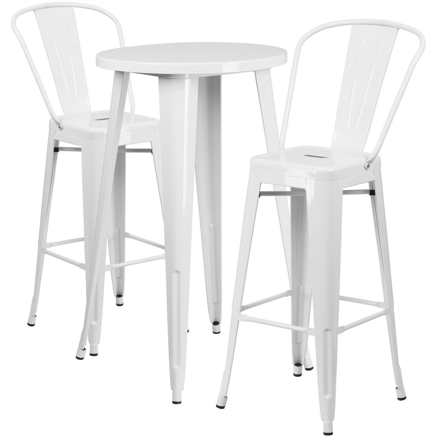Merrick Lane Pasadena 3 Piece Outdoor Dining Set with Bar Height Table ...