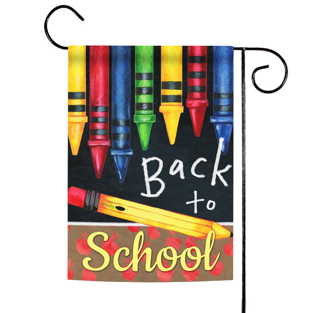 Back to School Crayons Decorative Classroom Flag | Michaels