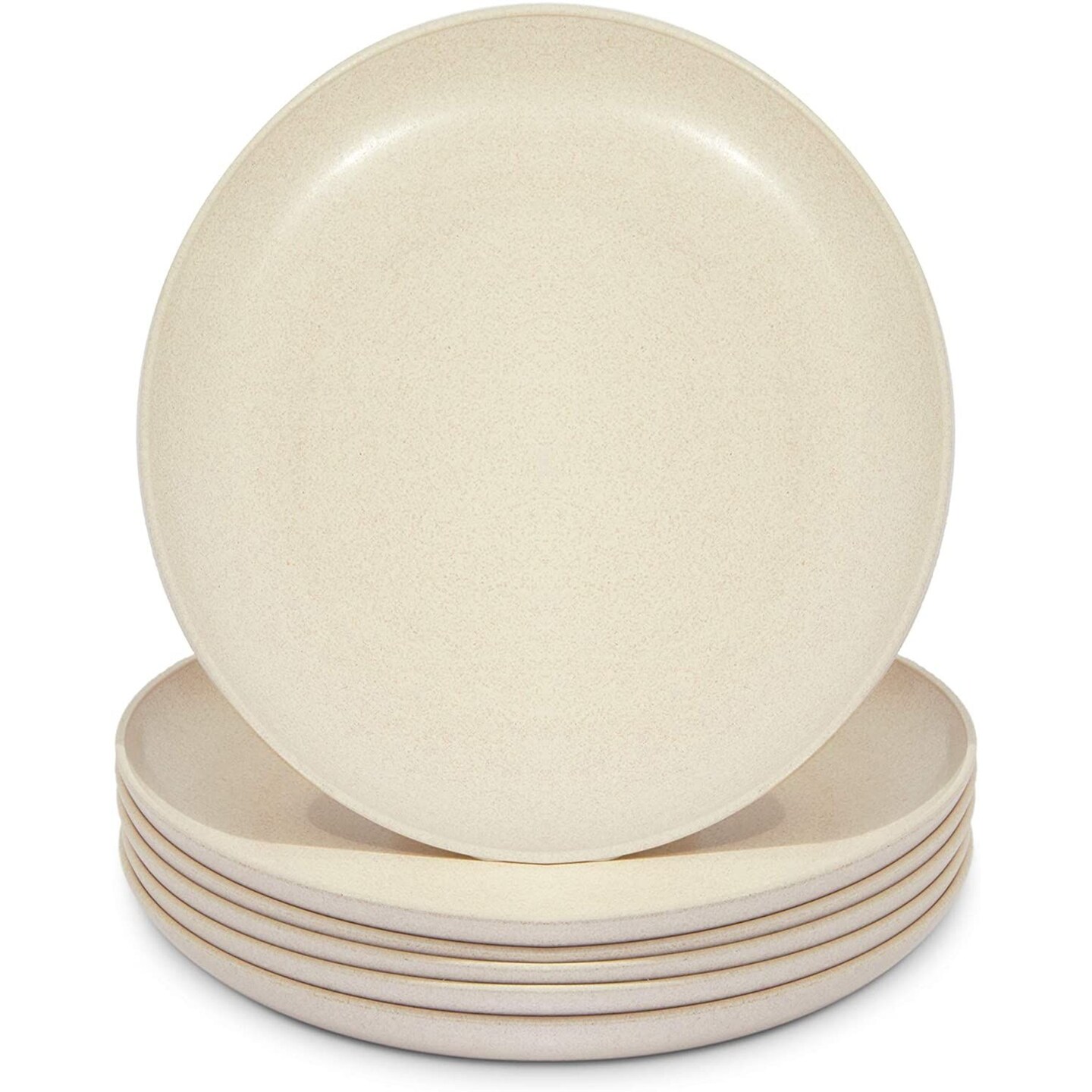Wheat Straw Plates, Unbreakable Dinner Plate (Beige, 8 In, 6 Pack ...