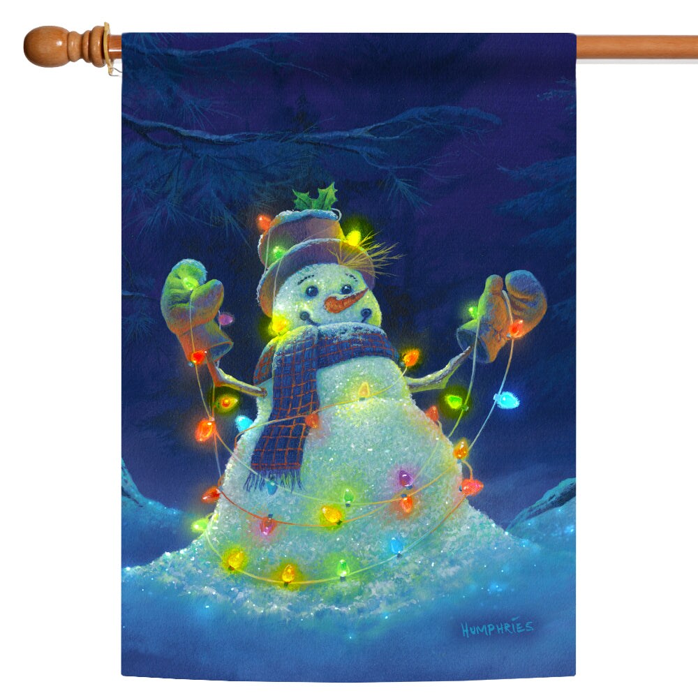 Glowman Snowman Decorative Winter Flag | Michaels