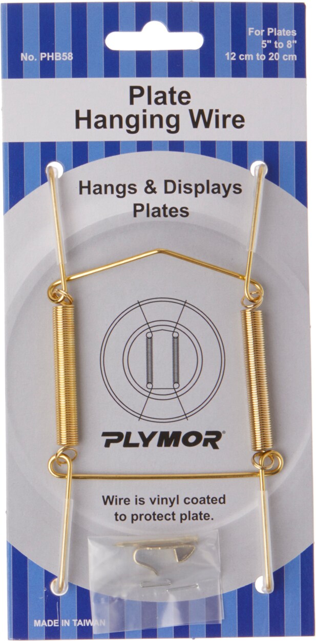 Plymor Shiny Gold Finish Wall Mountable Plate Hanger, 4.625" H x 2.5" W ...