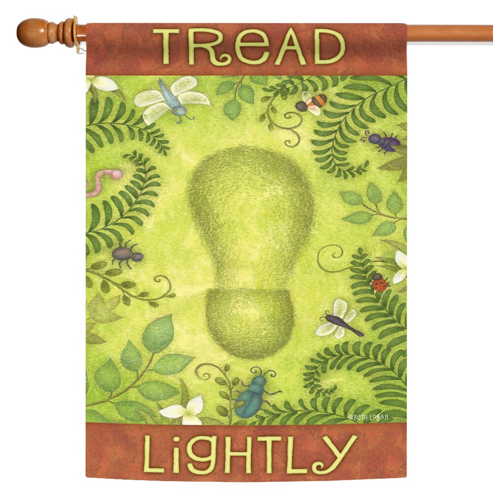 Tread Lightly Decorative Footprint Flag | Michaels